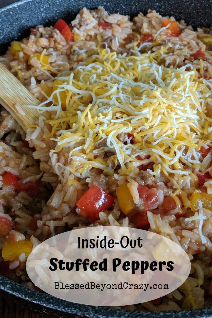 Inside Out Stuffed Peppers, Naturally Gluten-Free - Blessed Beyond Crazy
