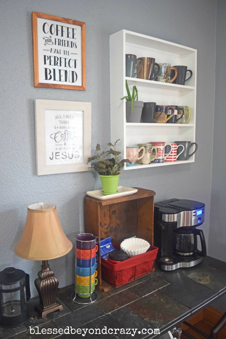 DIY Coffee Corner - Blessed Beyond Crazy