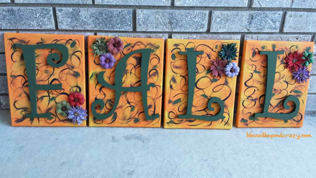 DIY Fall Sign - Blessed Beyond Crazy
