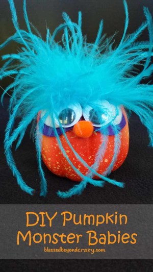 DIY Pumpkin Monster Babies - Blessed Beyond Crazy