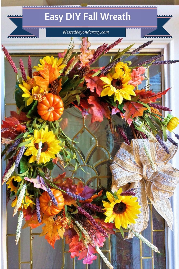 DIY Fall Burlap Wreath - Blessed Beyond Crazy