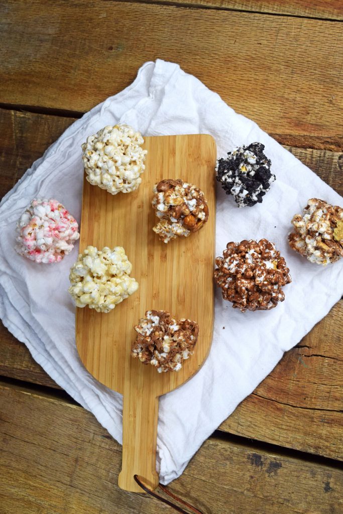 Festive Popcorn Balls - 8 Different Flavors! - Blessed Beyond Crazy