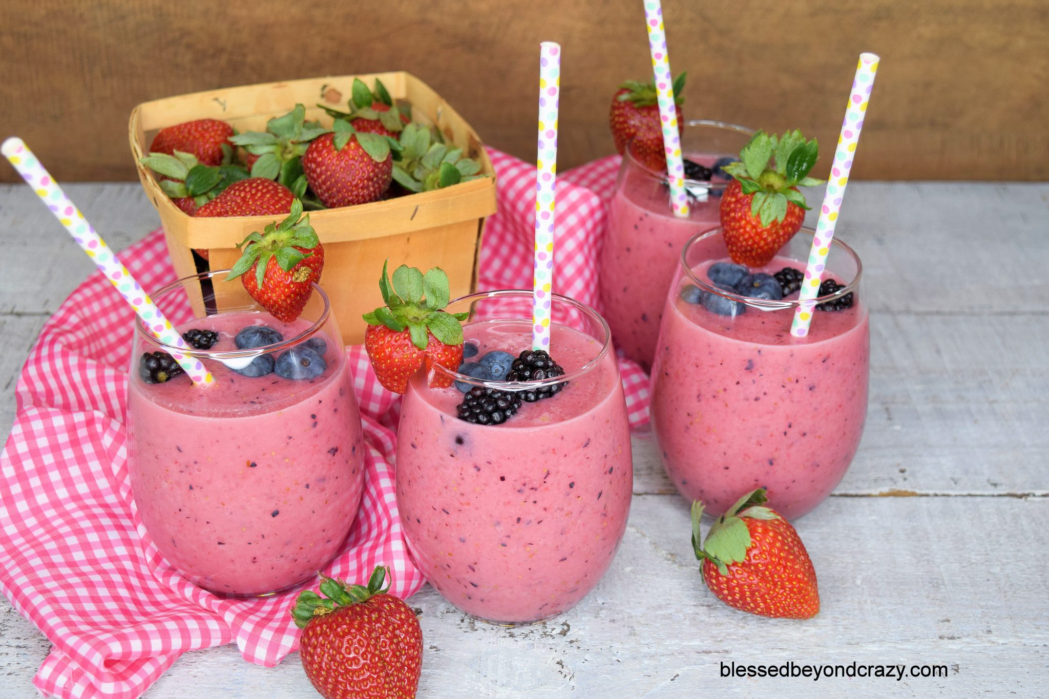 Strawberry Smoothies - Blessed Beyond Crazy