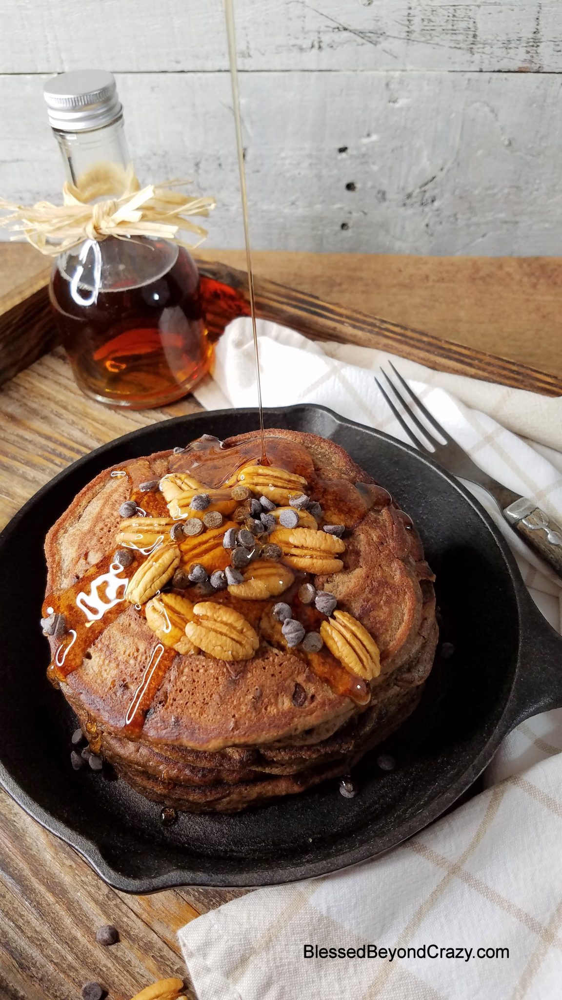 Triple Chocolate Pancakes - Blessed Beyond Crazy
