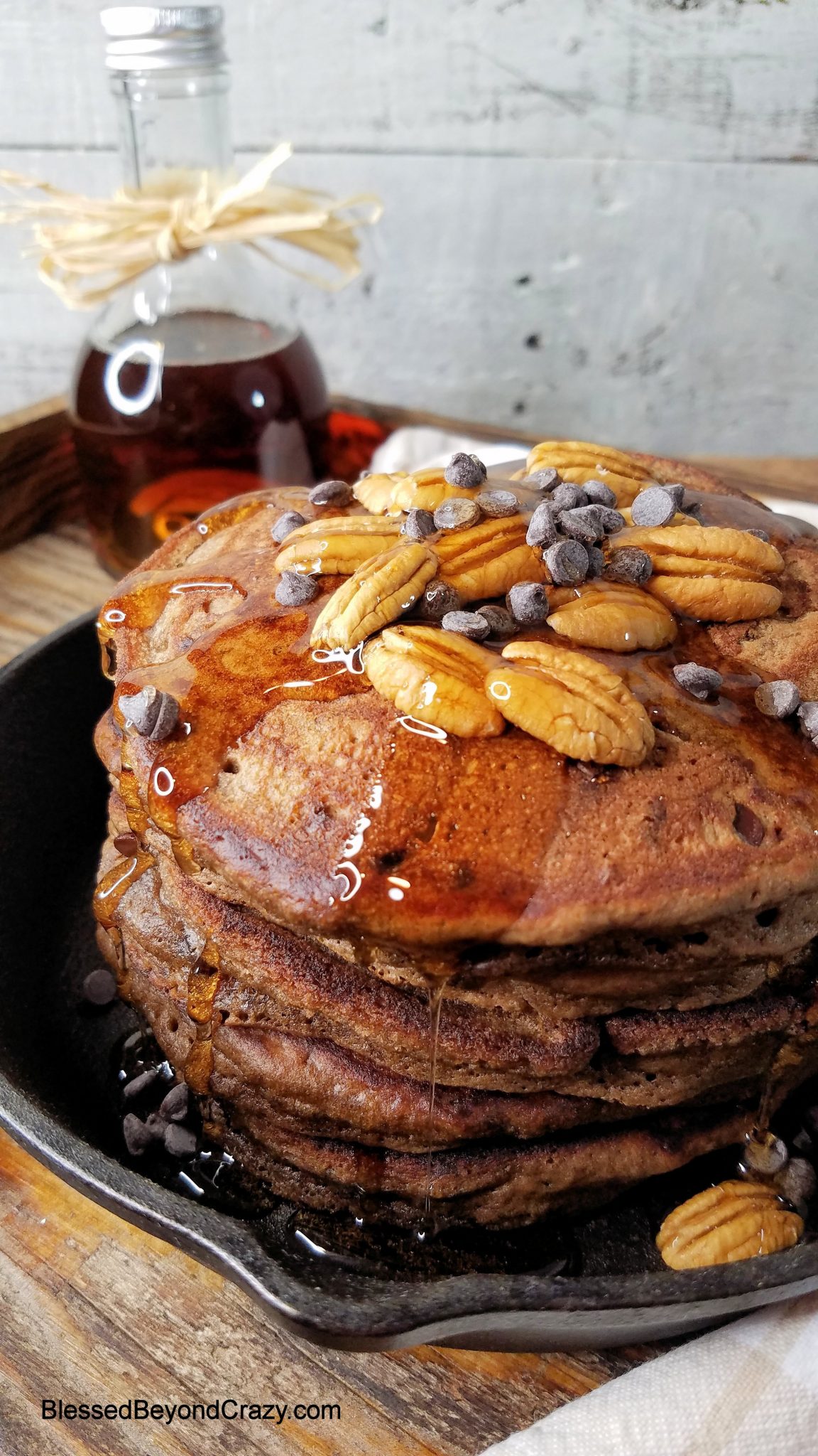 Triple Chocolate Pancakes - Blessed Beyond Crazy