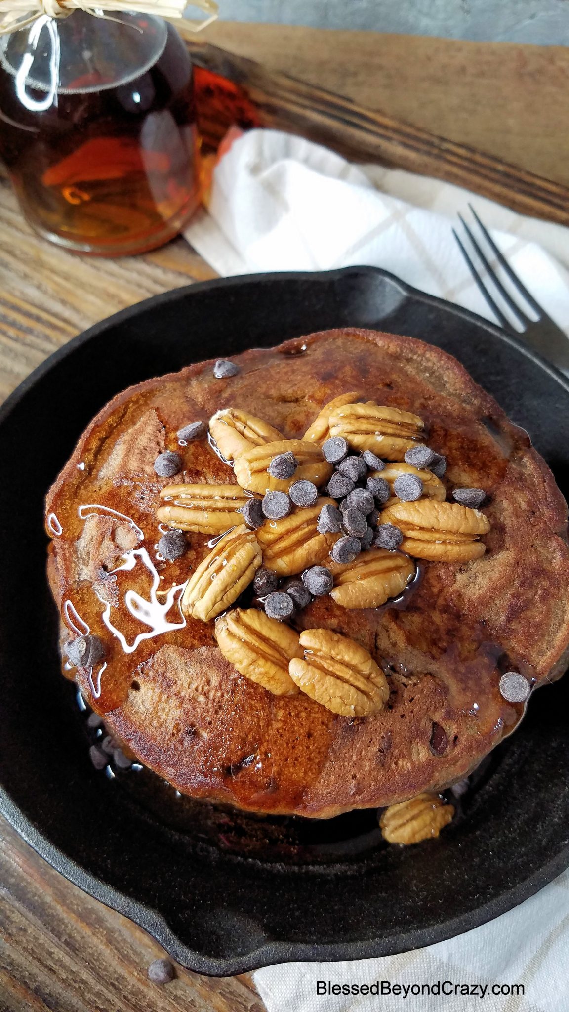 Triple Chocolate Pancakes - Blessed Beyond Crazy