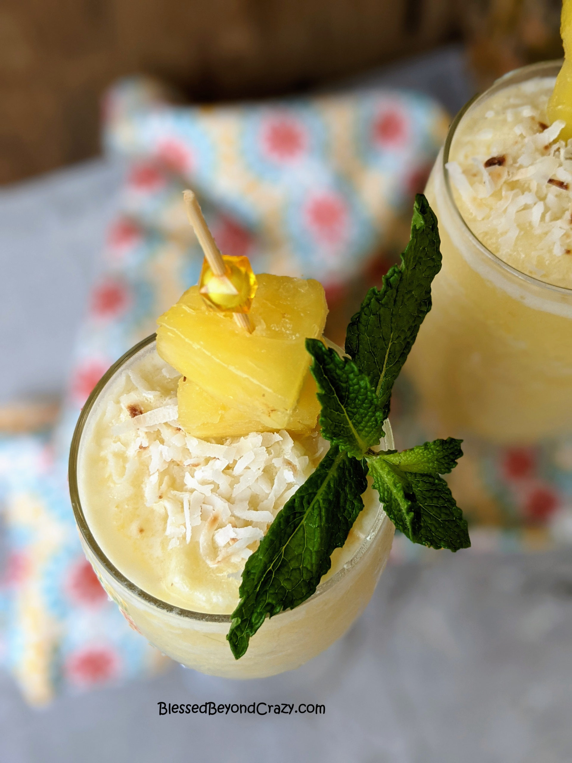 How to Make Pineapple Colada Smoothies - Blessed Beyond Crazy