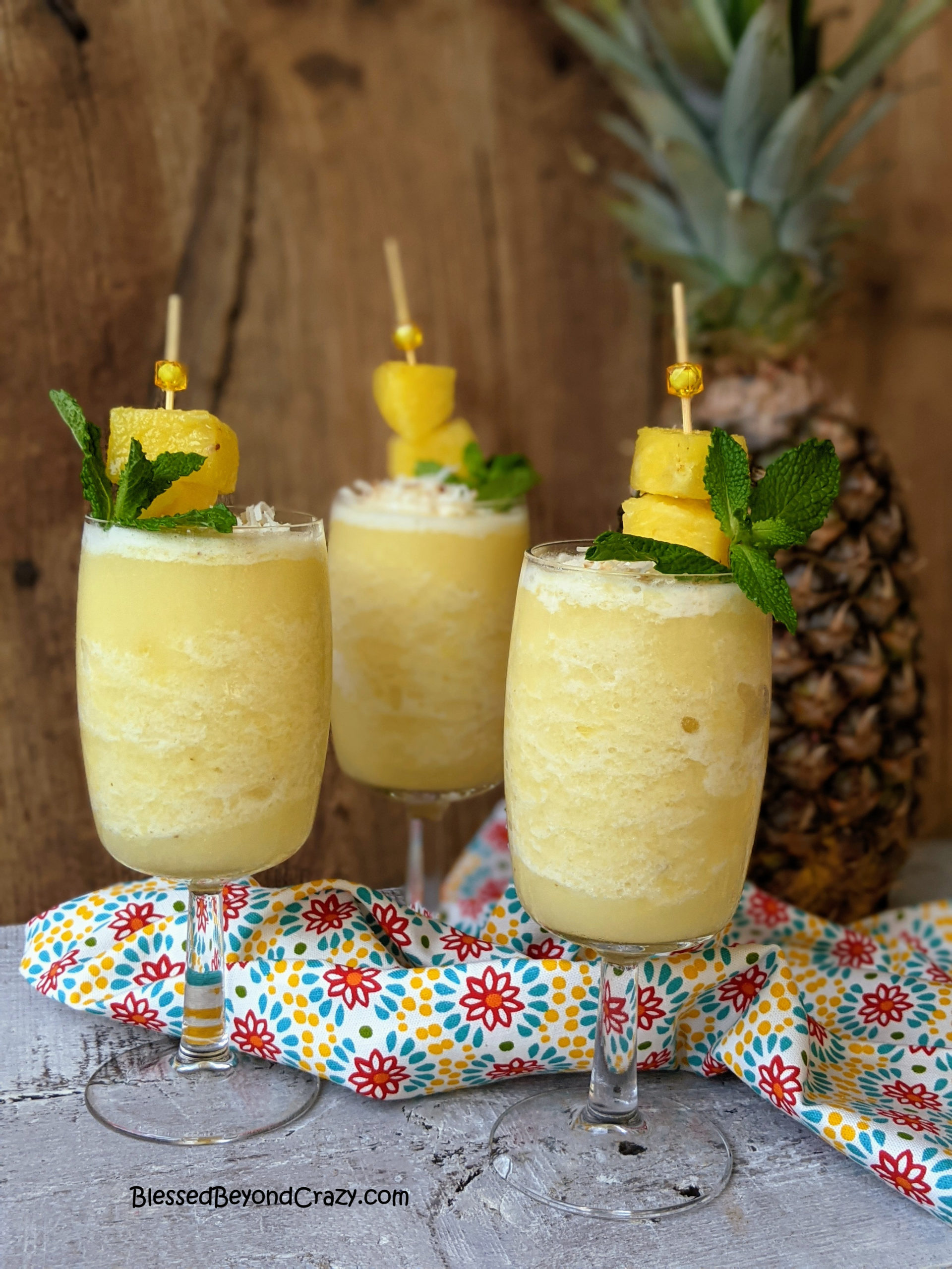 How to Make Pineapple Colada Smoothies - Blessed Beyond Crazy