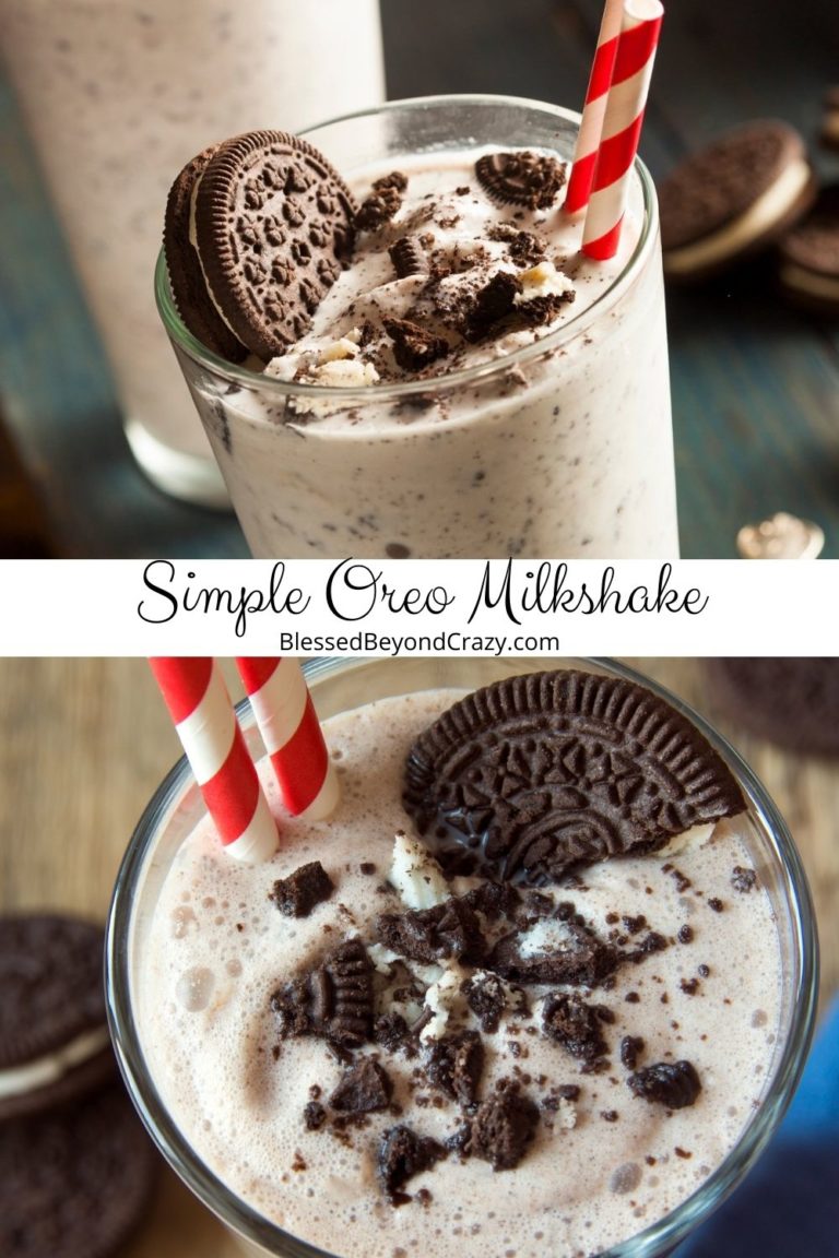 The Creamiest Simple Oreo Milkshake - Blessed Beyond Crazy