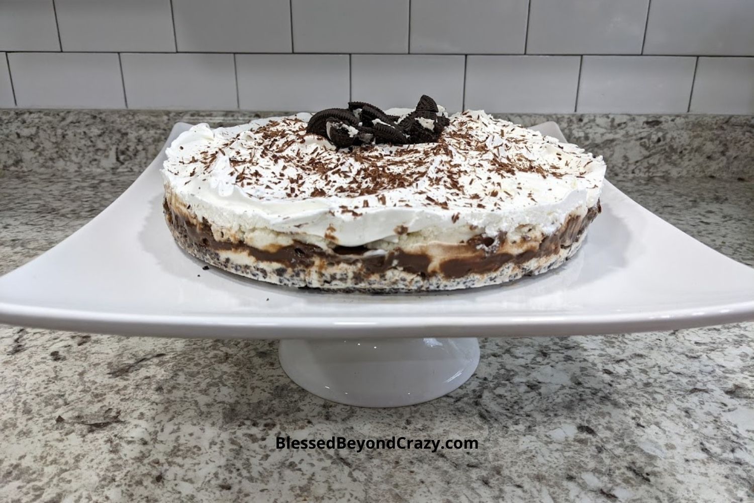 10 Minute Easy Ice Cream Cake - Blessed Beyond Crazy