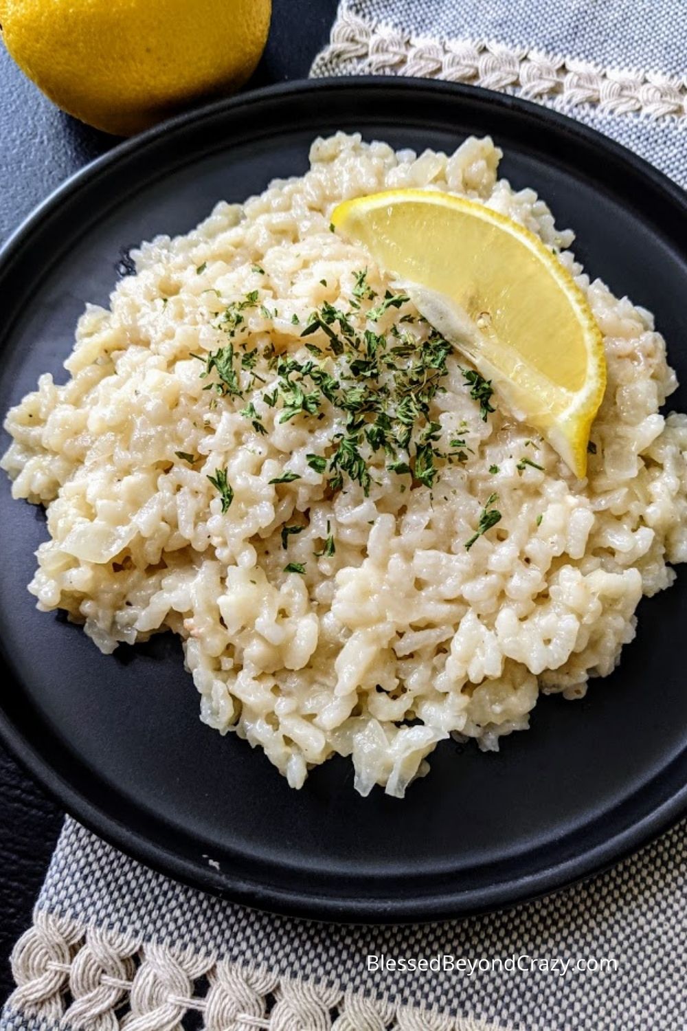 White Wine and Lemon Risotto - Blessed Beyond Crazy