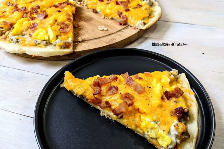The Ultimate Loaded Breakfast Pizza - Blessed Beyond Crazy