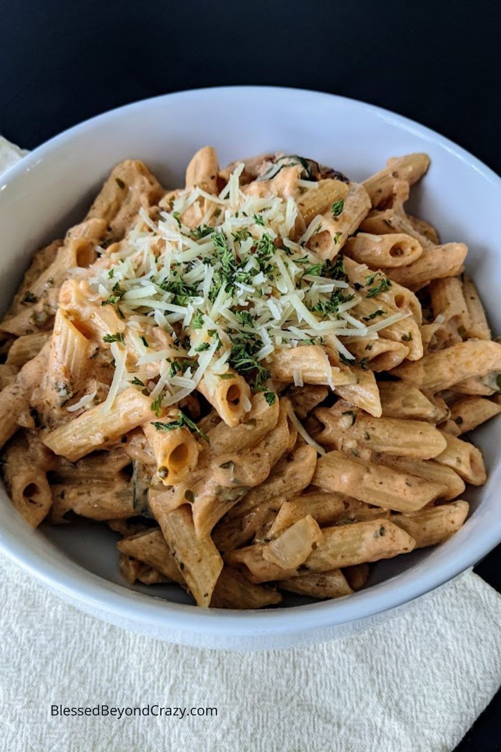 The Best Creamy Pink Sauce Pasta with Sun-Dried Tomatoes - Blessed ...