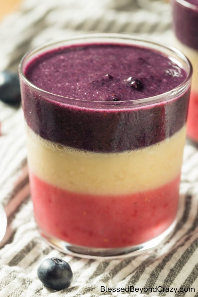 How To Make Red White And Blue Smoothie - Blessed Beyond Crazy