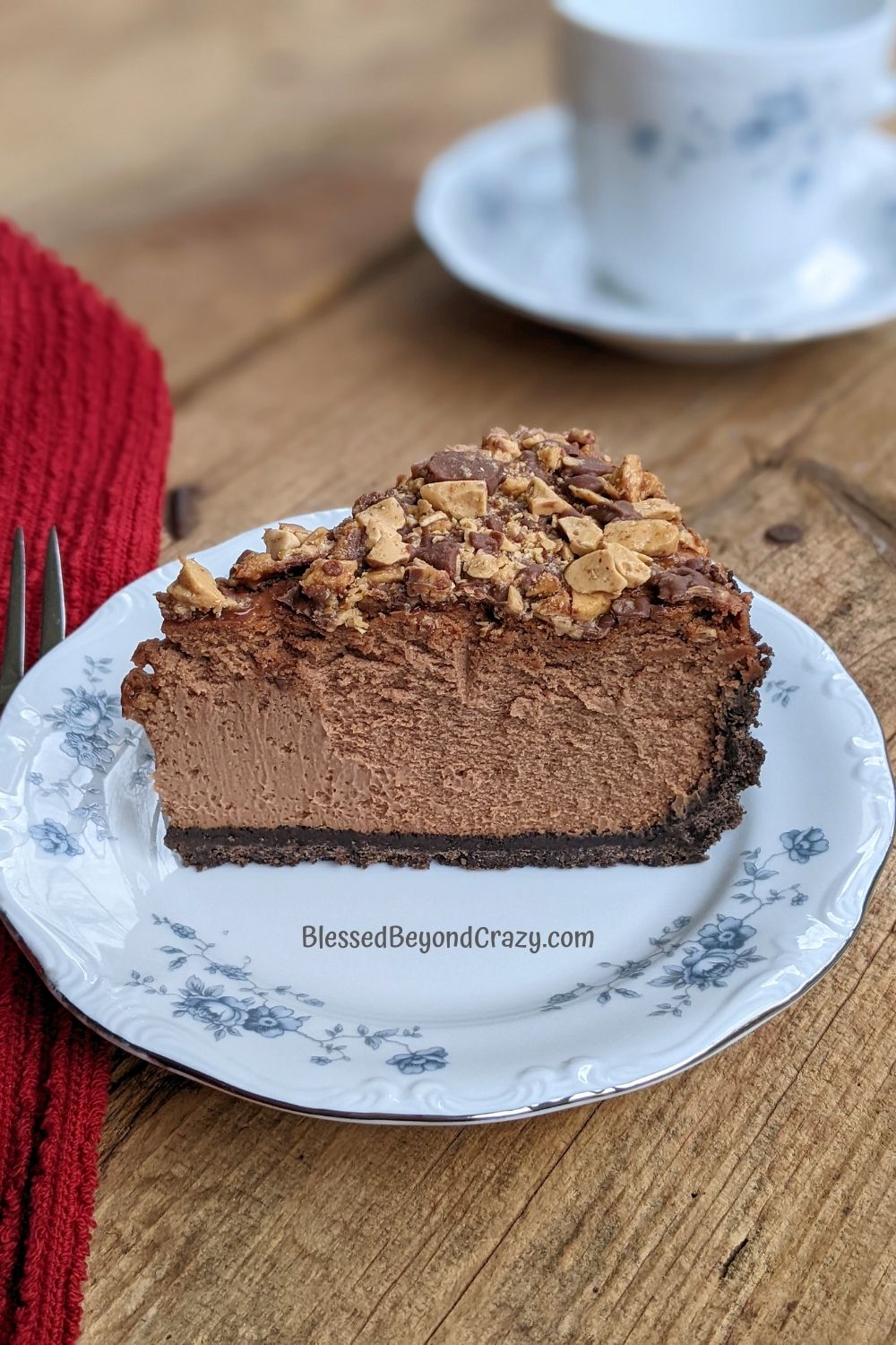 How to Make Coffee Toffee Cheesecake - Blessed Beyond Crazy