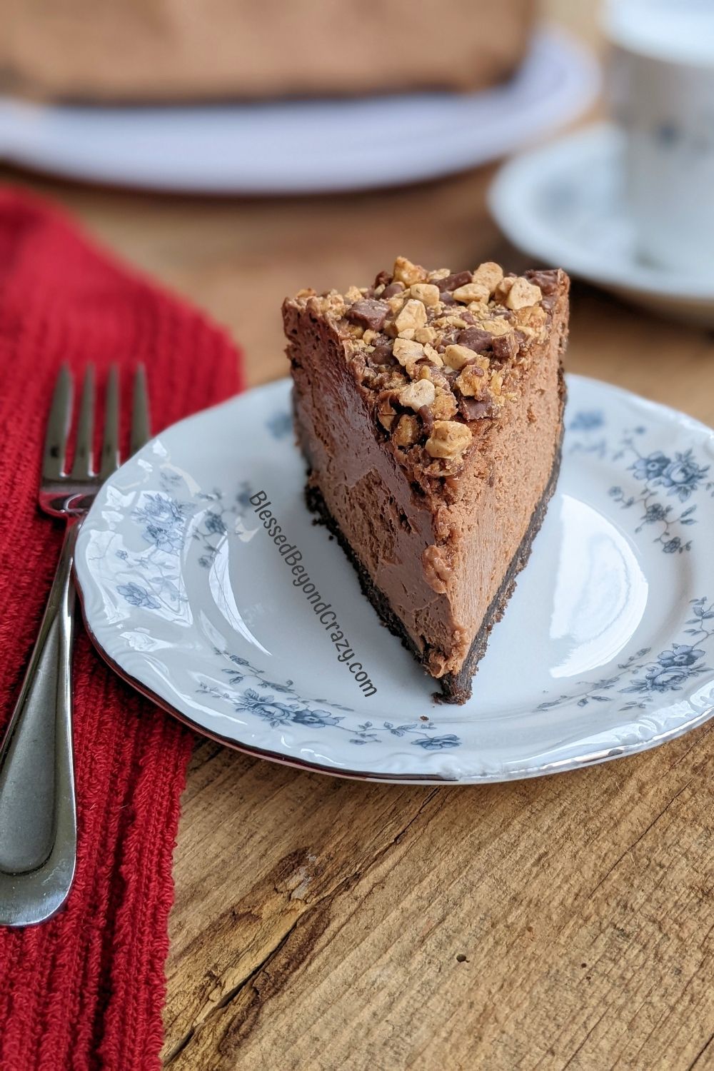 How to Make Coffee Toffee Cheesecake - Blessed Beyond Crazy