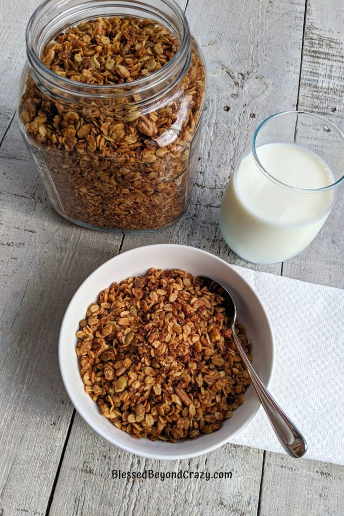 How to Make Nutty High Fiber Granola (GF Option) - Blessed Beyond Crazy
