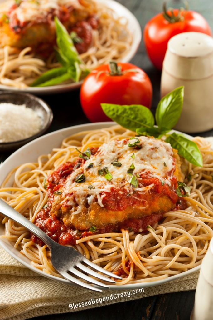 Surprisingly Easy and Tender Chicken Parmesan - Blessed Beyond Crazy