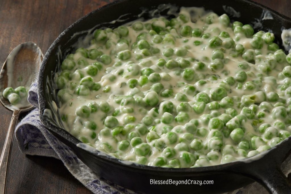 The Best and Easiest Creamed Peas - Blessed Beyond Crazy