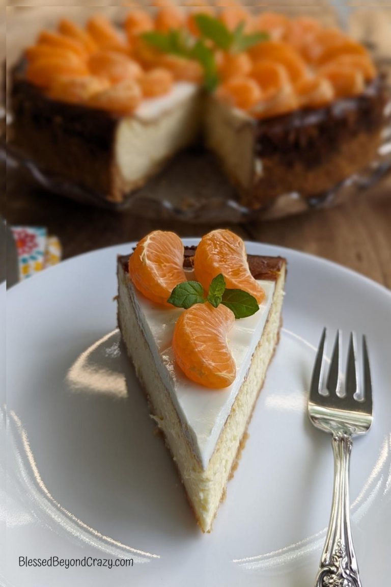 Amazing Orange White Chocolate Cheesecake (GF Option) - Blessed Beyond ...