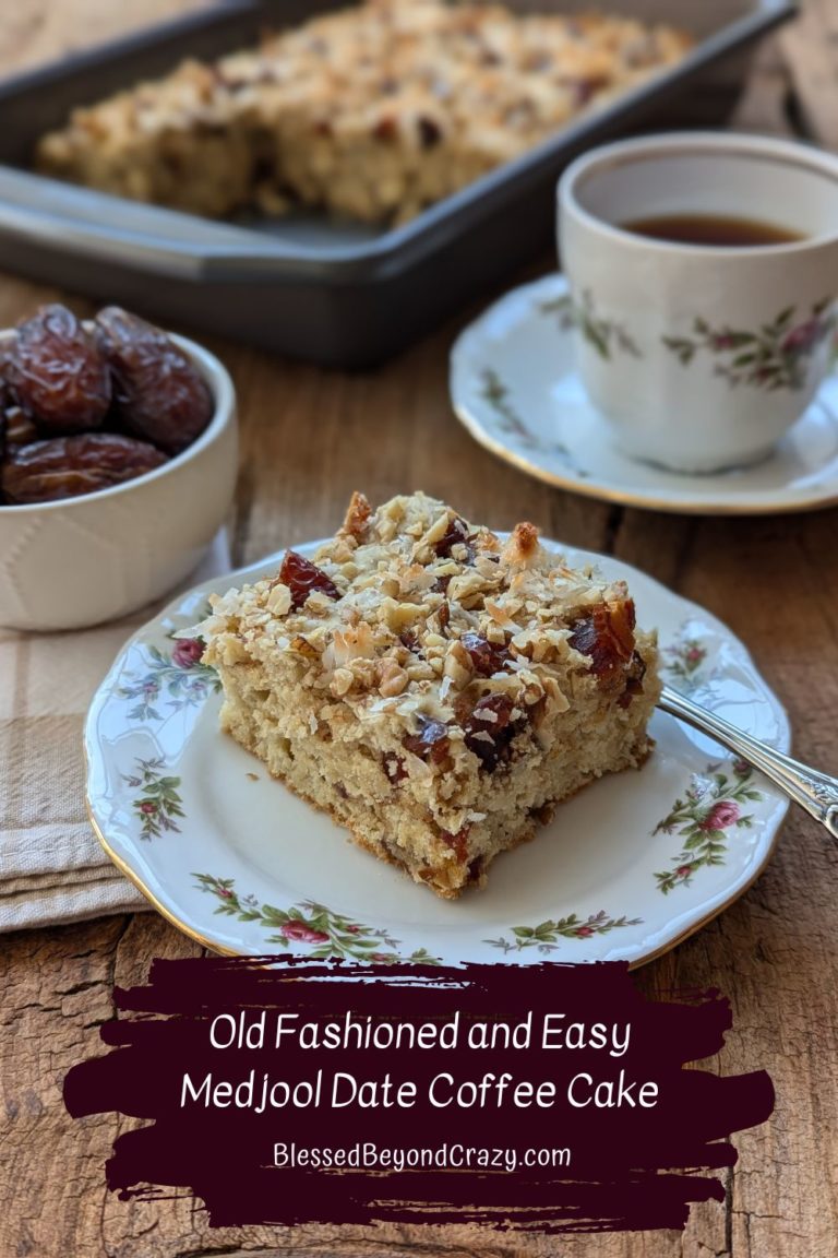 Old Fashioned and Easy Medjool Date Coffee Cake - Blessed Beyond Crazy