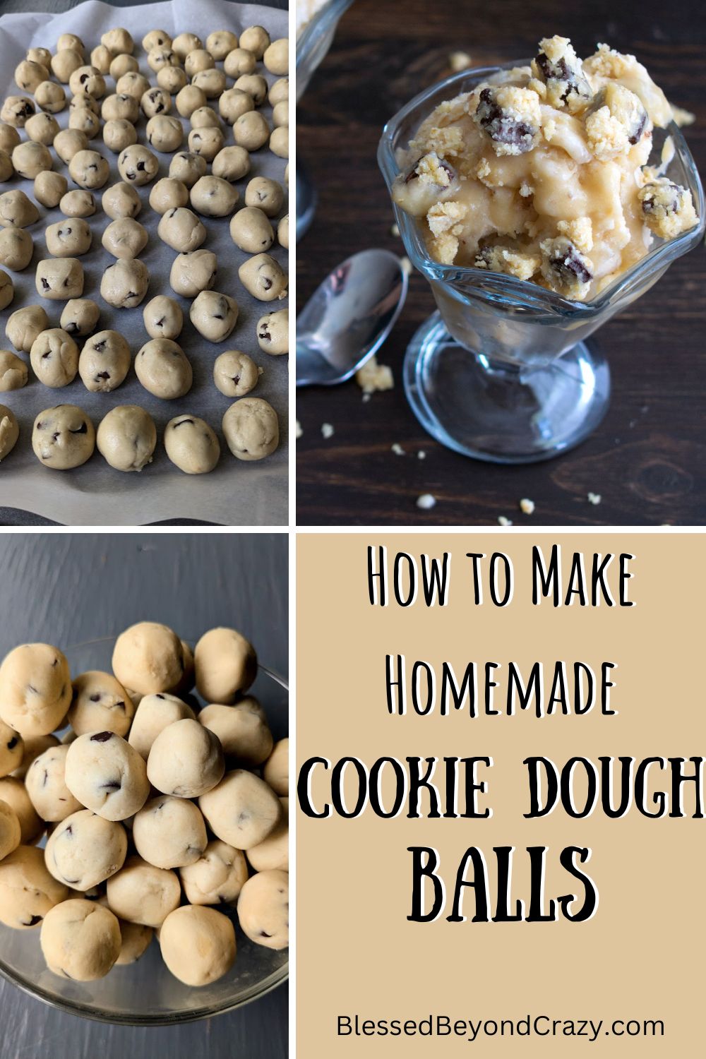 How to Make Homemade Mini Cookie Dough Balls - Perfect for Ice Cream ...