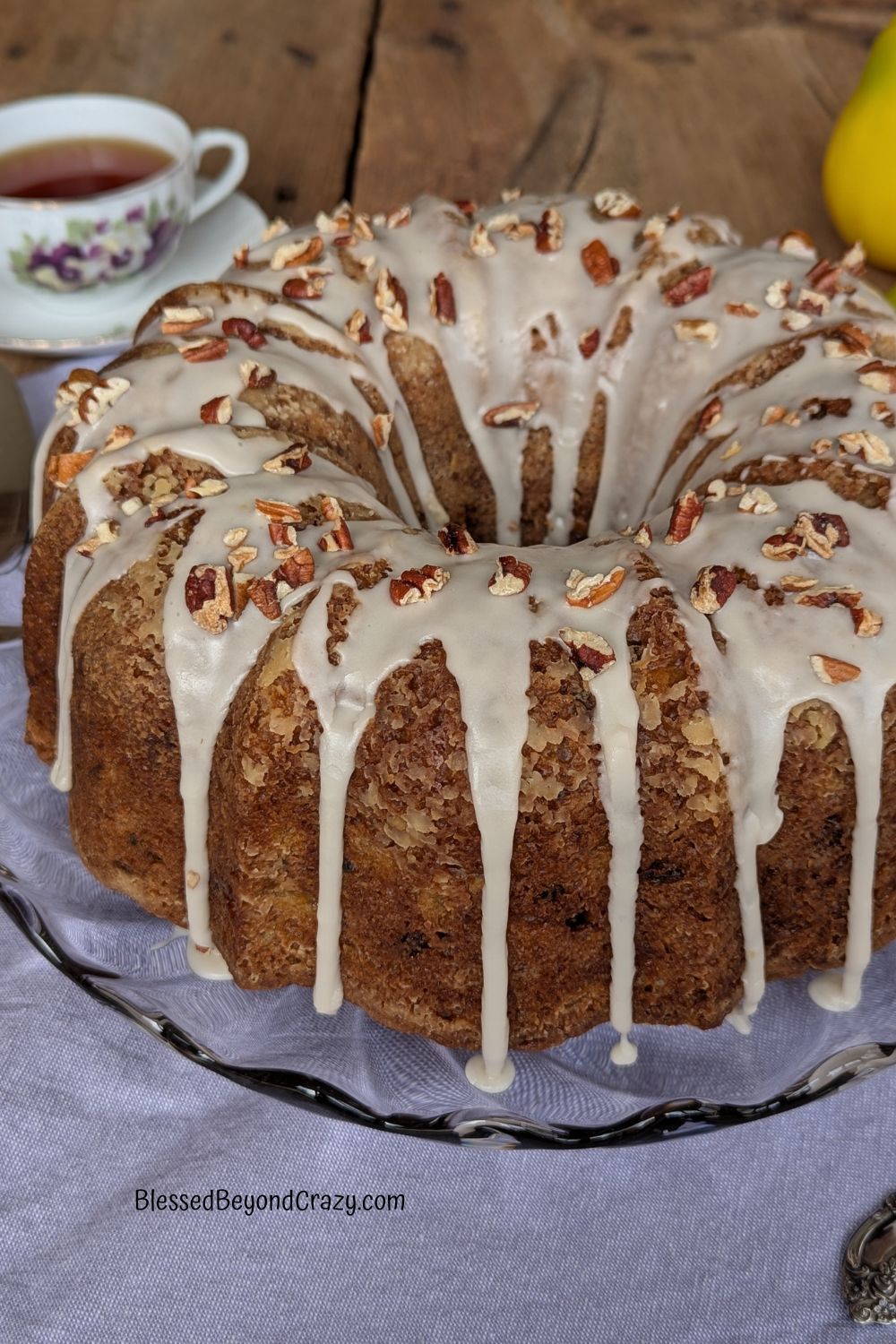 The Best and Easiest Pear Bundt Cake Recipe - Blessed Beyond Crazy