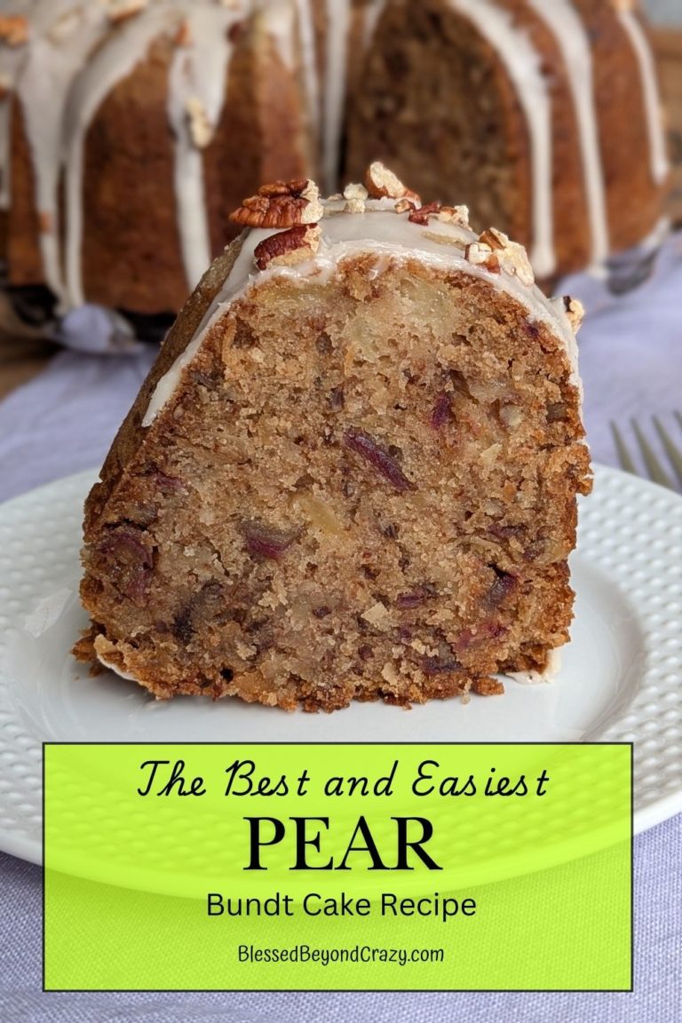 The Best and Easiest Pear Bundt Cake Recipe - Blessed Beyond Crazy
